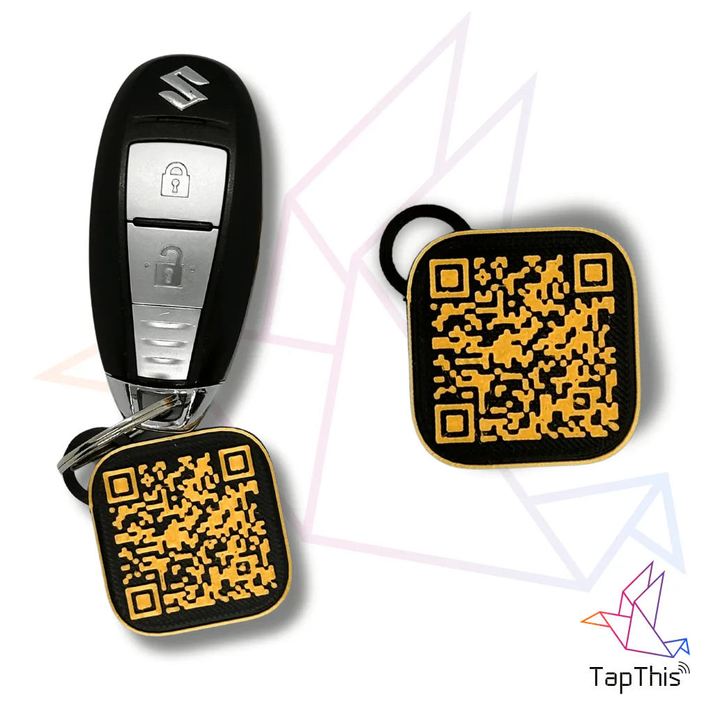 Unique 3D Printed Business Card Keyring | Tap This