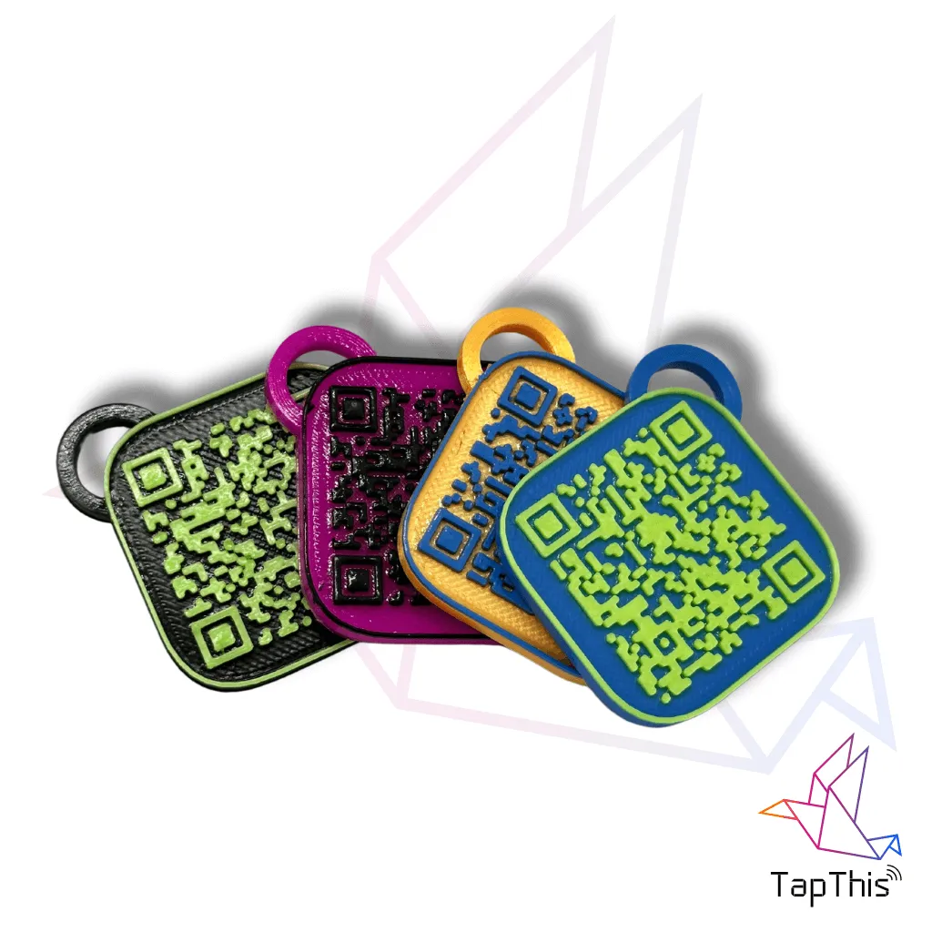 Unique 3D Printed Business Card Keyring | Tap This