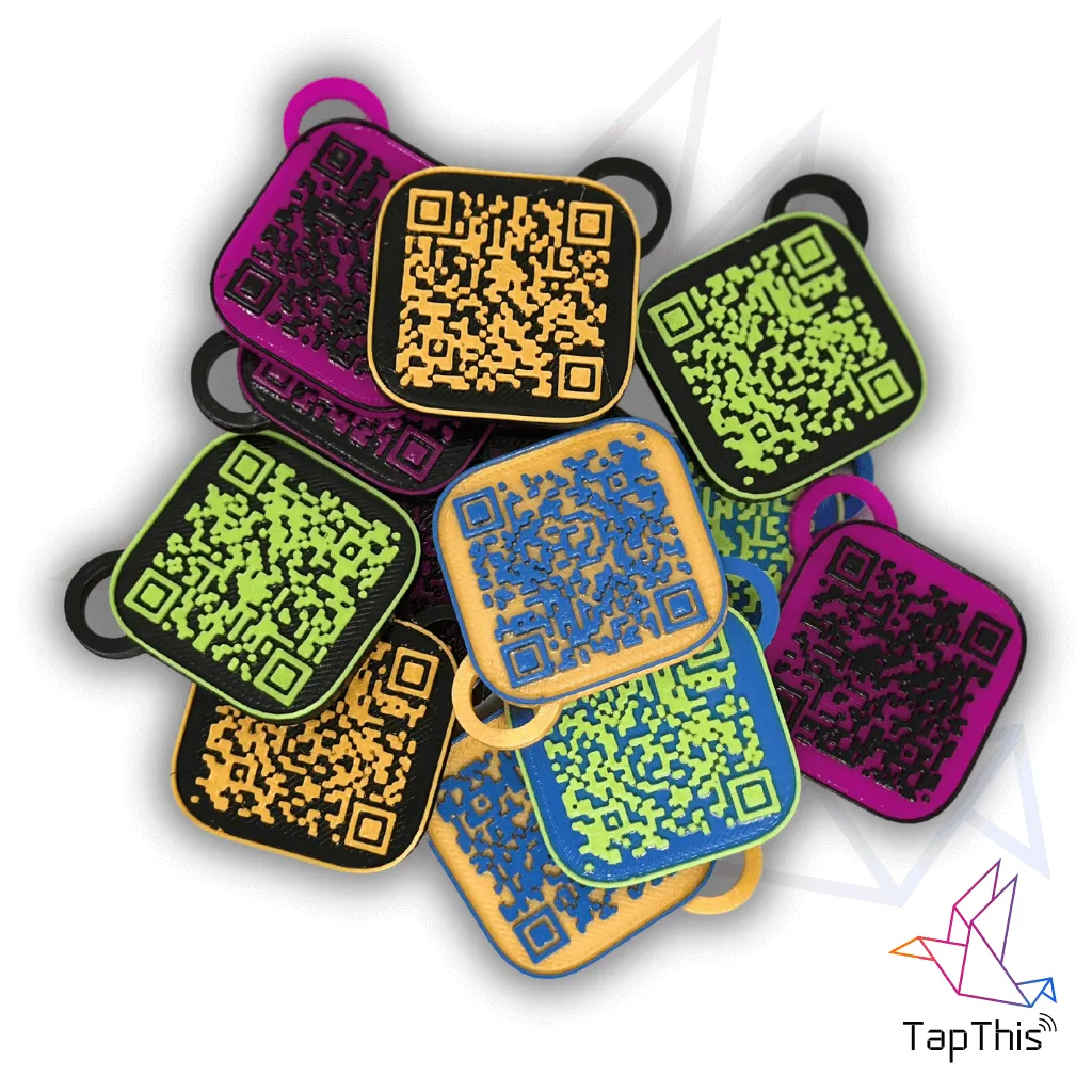 Unique 3D Printed Business Card Keyring | Tap This