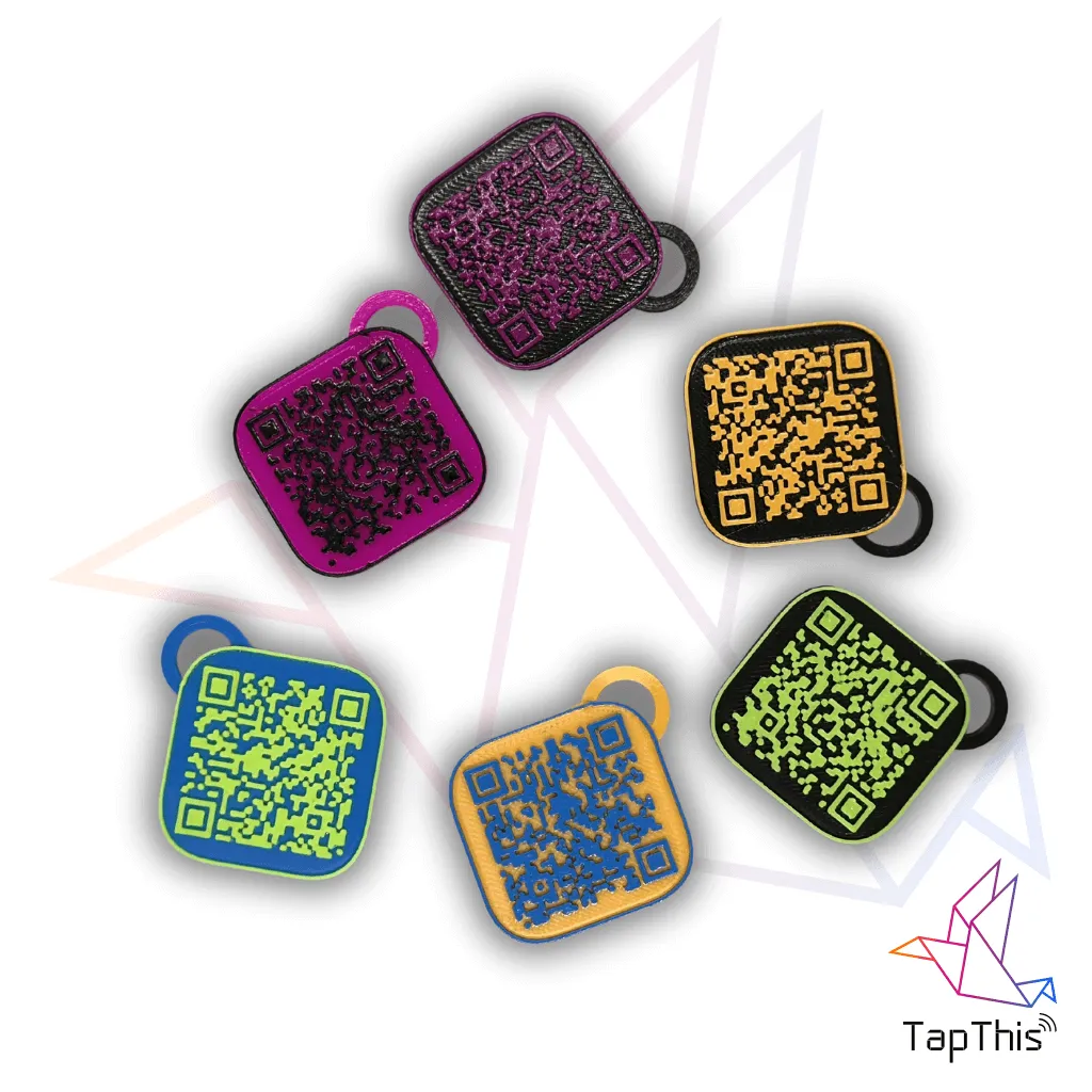 Unique 3D Printed Business Card Keyring | Tap This